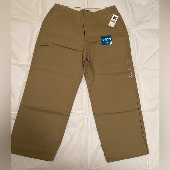GAP | Pants & Jumpsuits | Nwt Dark Khaki Stretch Straight Leg Clean Cut ...
